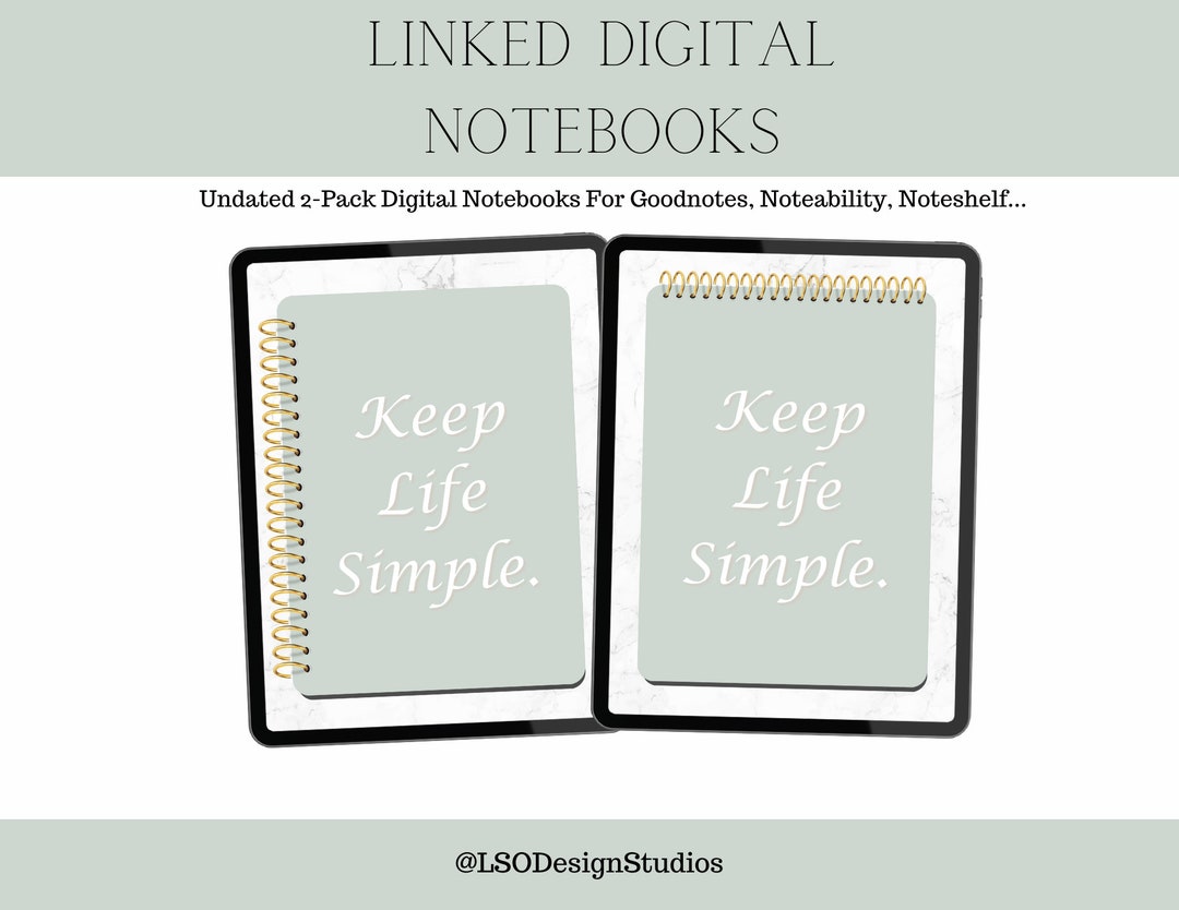2-pack Digital Notebooks – Keep It Simple Bundle | Minimalist ...