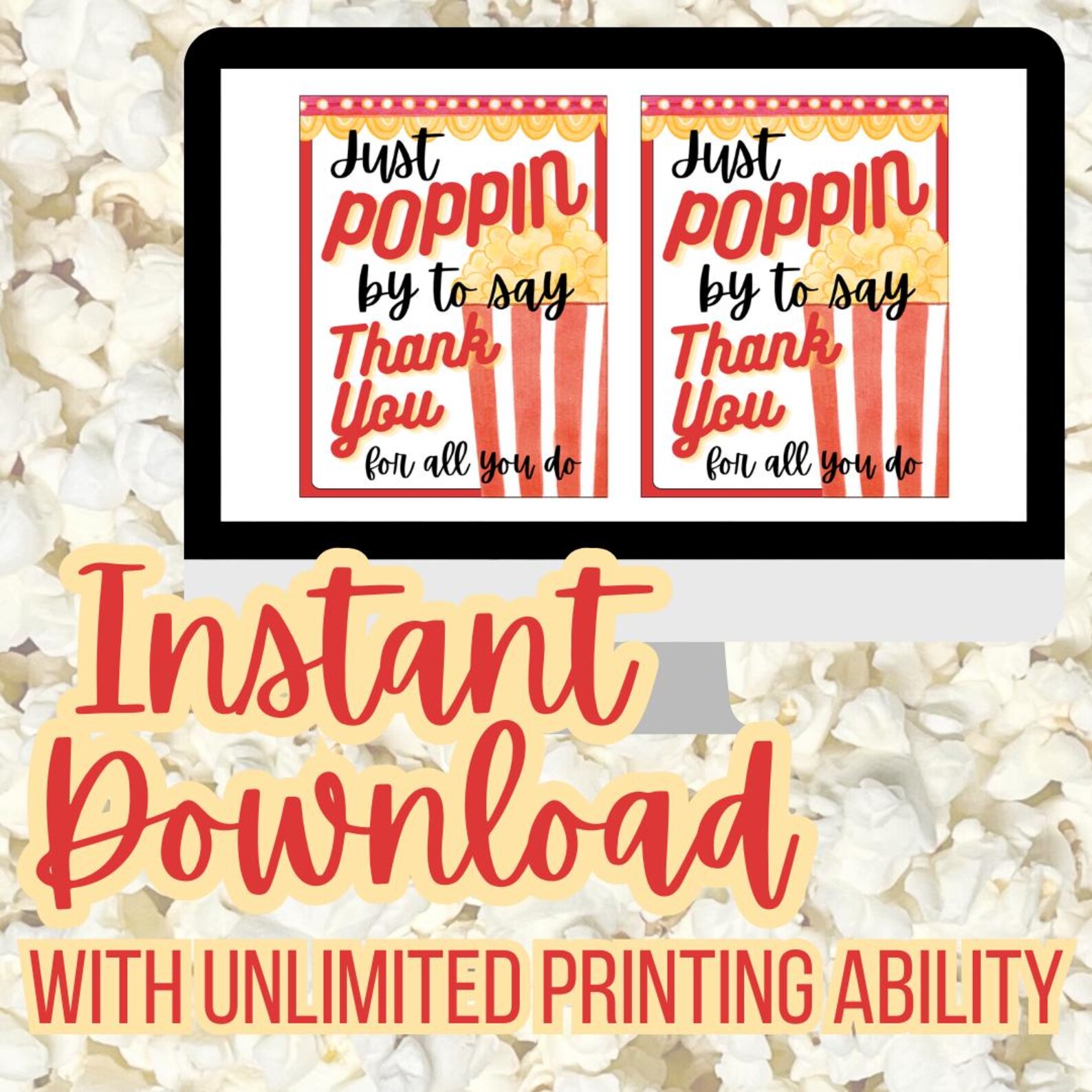 Just "poppin" by to Say Thank You - Teacher & Staff Appreciation ...