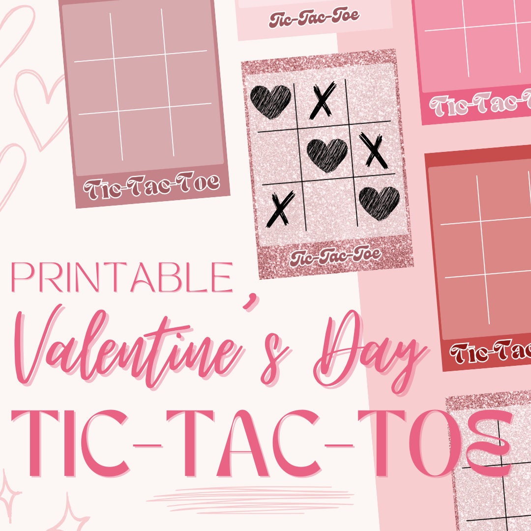 Valentines Day TIC-TAC-TOE Classroom Party Digital Download - Etsy