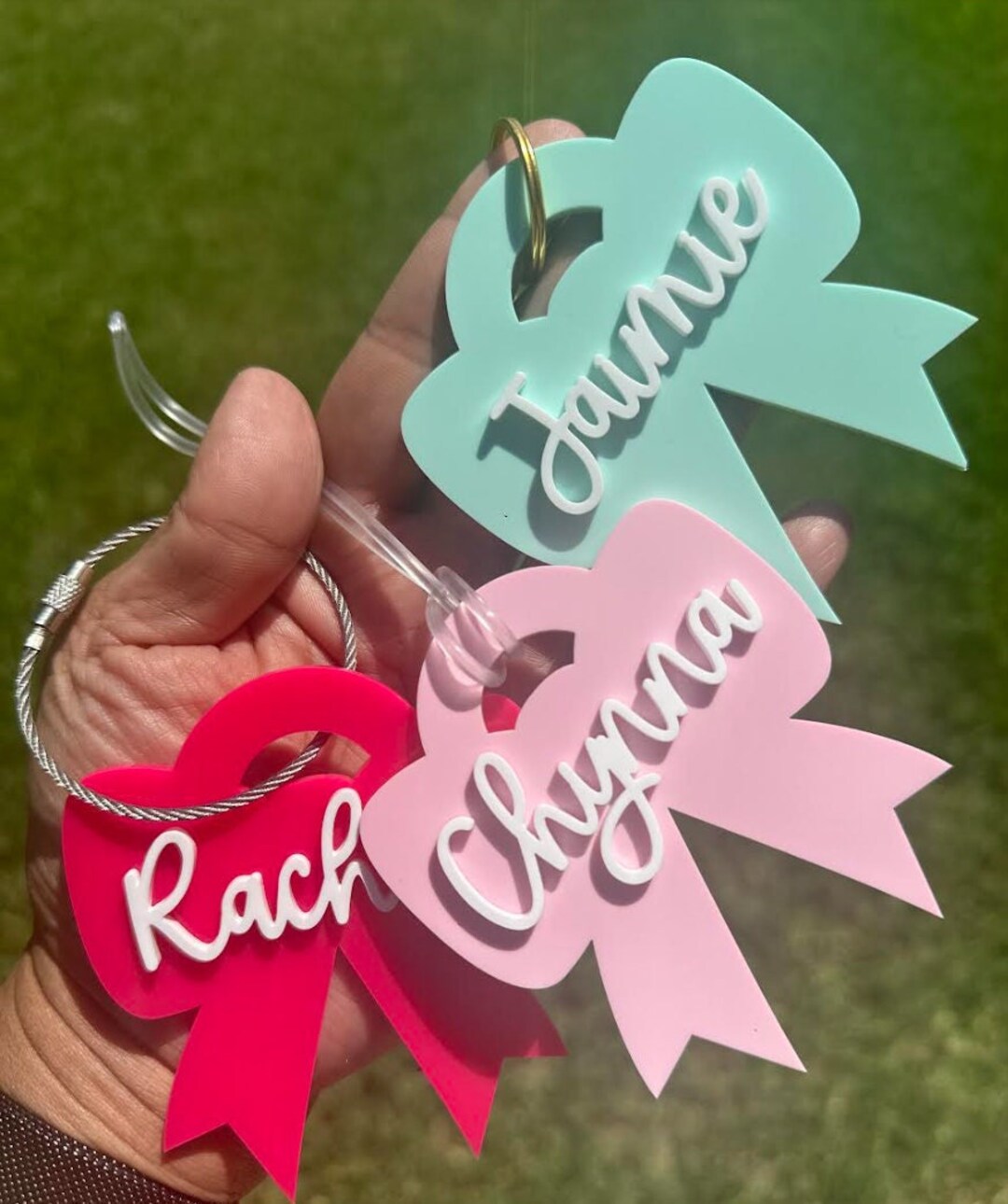 Bow Bag Tag, Key Chain Personalized. Perfect for Back to School ...