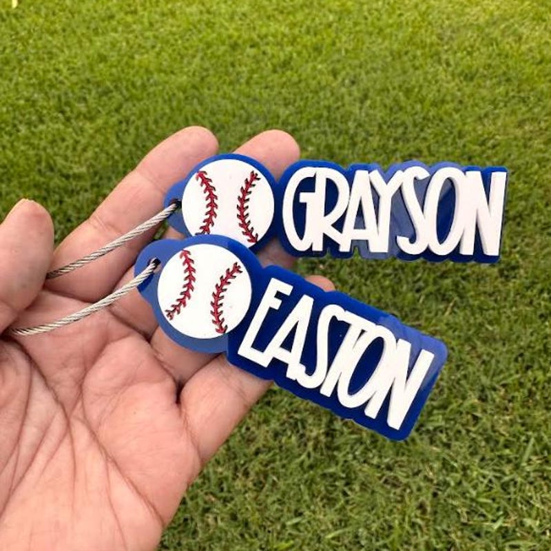 Baseball Bag Tag - Etsy