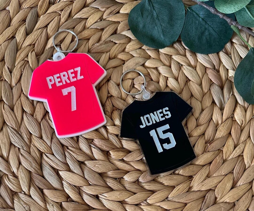 Personalized Soccer Jersey Keychain, Custom Name & Number, Team Gift - Etsy