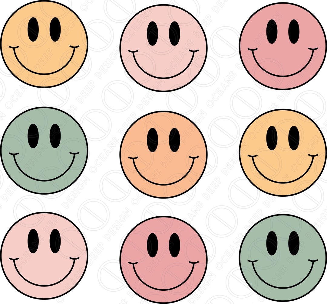 Smileys Smiley Face Smile Pattern Digital Download PNG - Etsy