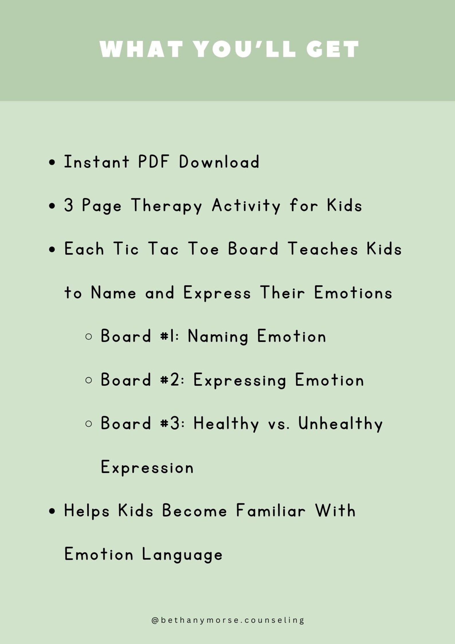Feelings Tic Tac Toe [3 Page PDF Digital Download, Therapy Printable ...