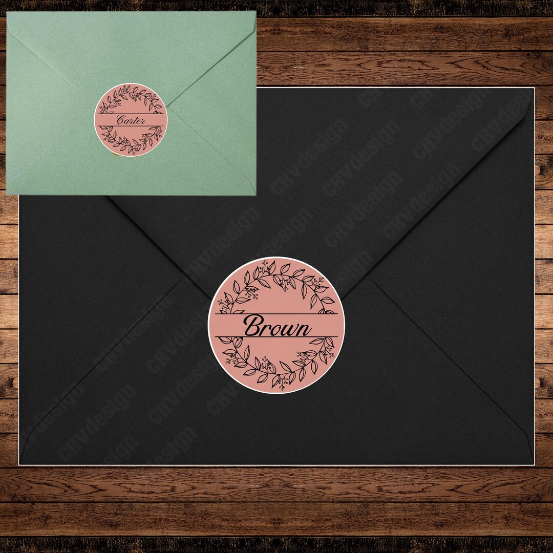 Personalized Wedding Invitation Envelope Sealers Premium Vinyl Multiple ...