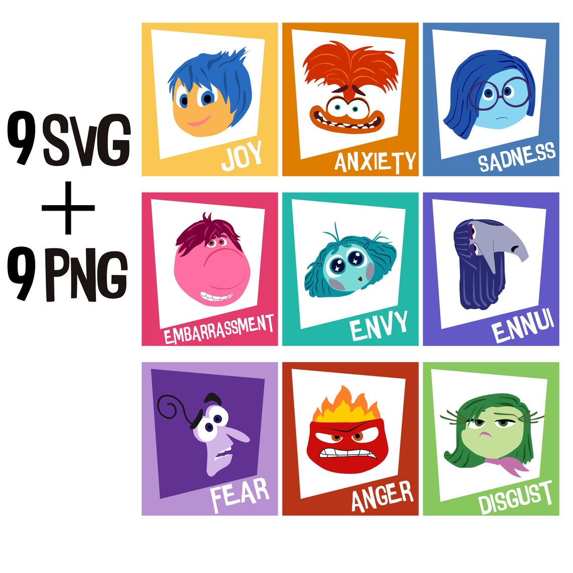 Inside Out 2 SVG, Inside Out PNG, Inside Out Characters for Cricut ...