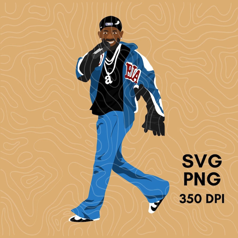 Kendrick Lamar Super Bowl Illustration SVG, Kendrick Lamar Say Drake ...