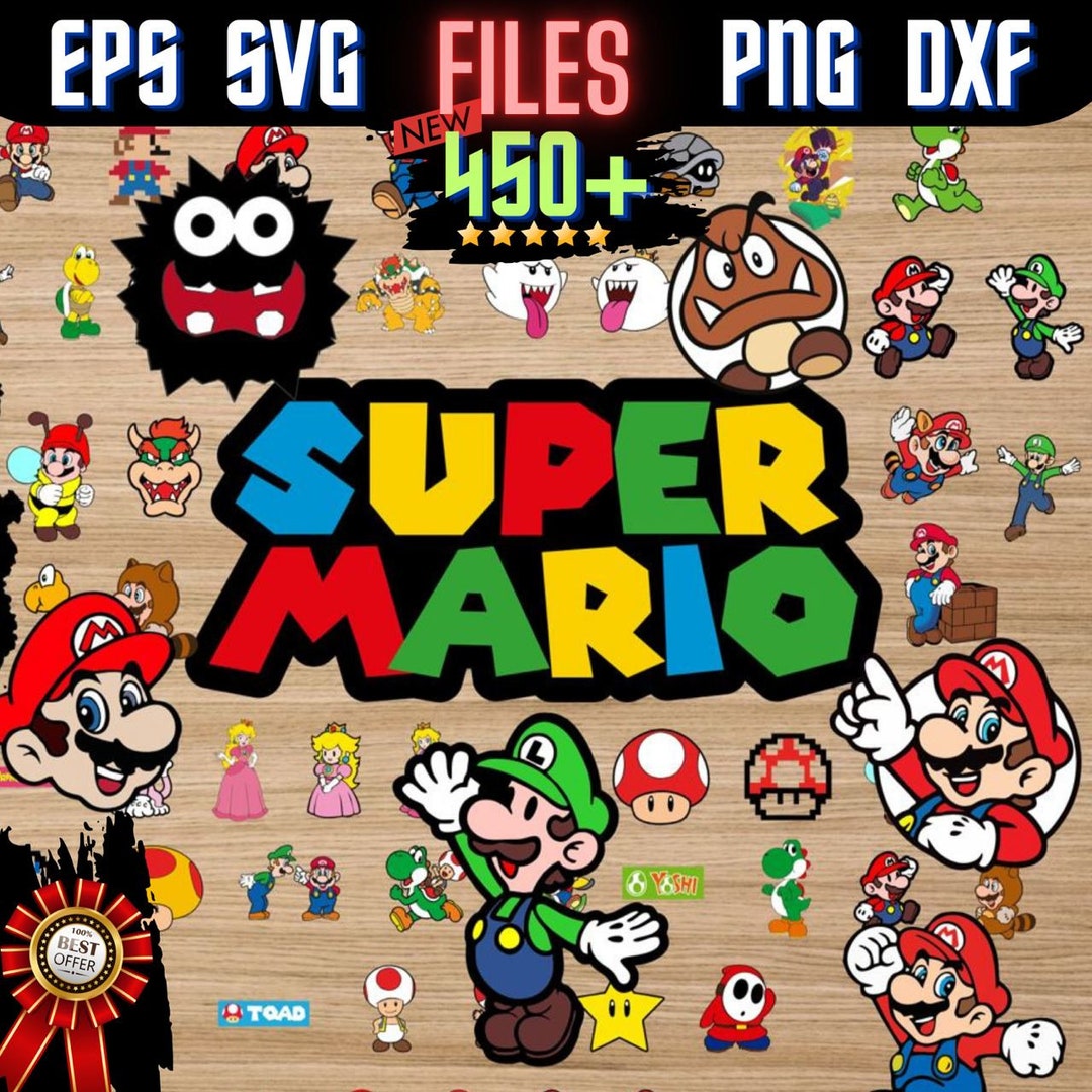 Super Mario SVG PNG Bundle, Mario Family Svg, Cricut, Sublimation ...