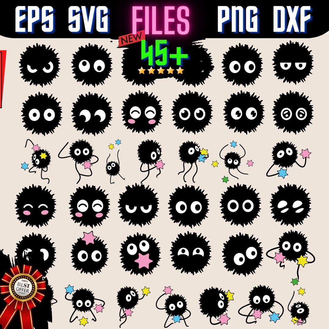 Soot Sprite Svg Bundle instant Downloadlayered Files Png - Etsy Australia