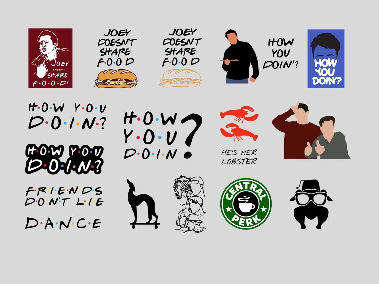 Friends Svg,friends TV Show Bundle, Layered Files,cricut Svg Files,svg ...