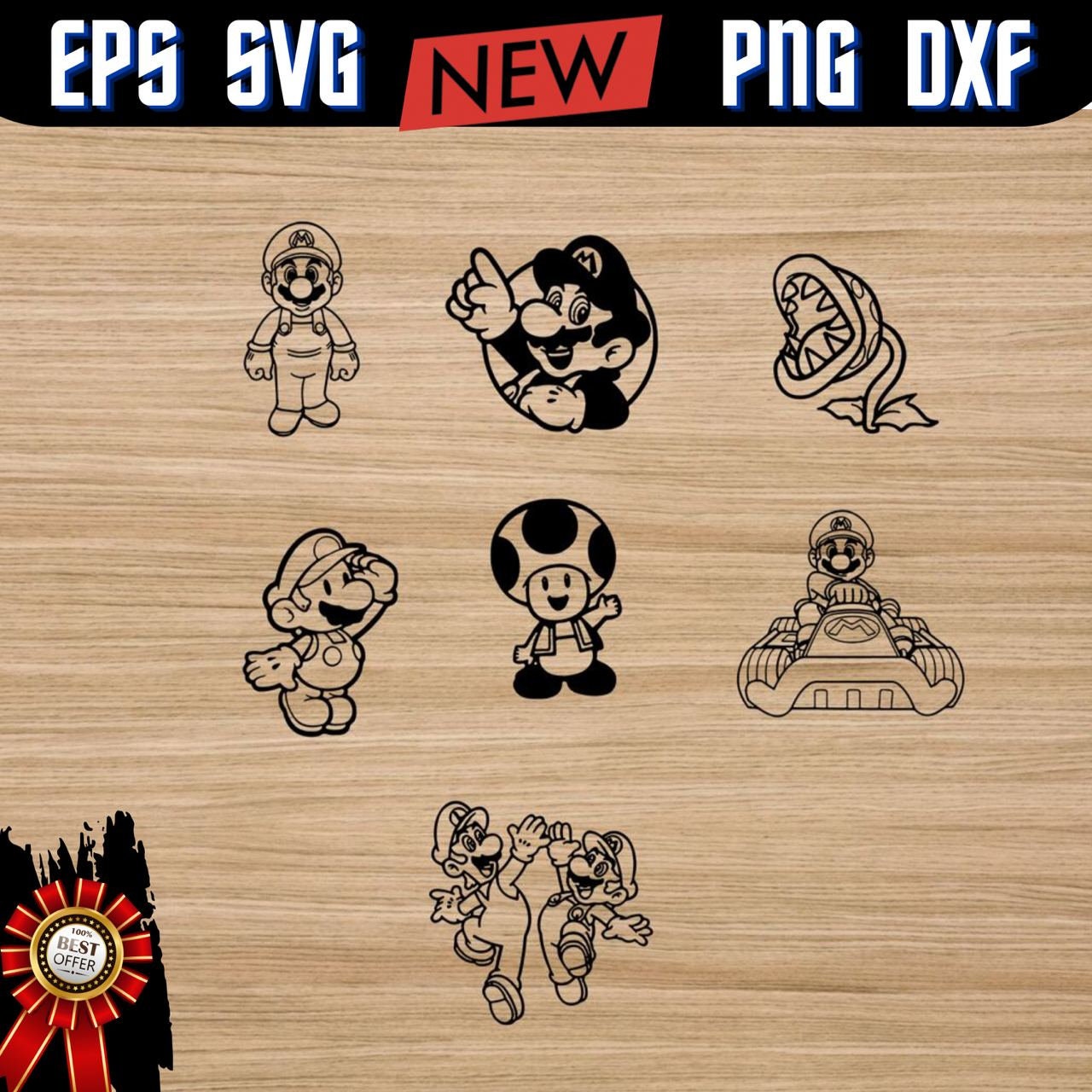 Super Mario SVG PNG Bundle, Mario Family Svg, Cricut, Sublimation ...