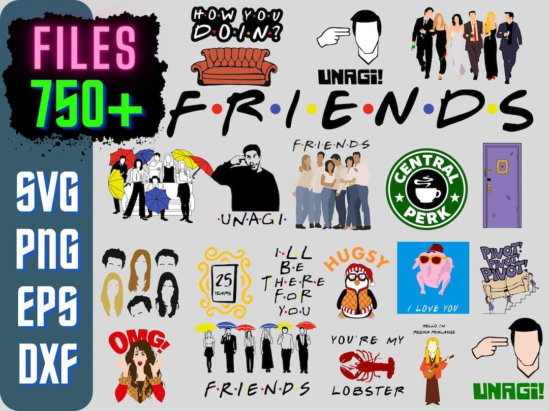 Friends Svg,friends TV Show Bundle, Layered Files,cricut Svg Files,svg ...