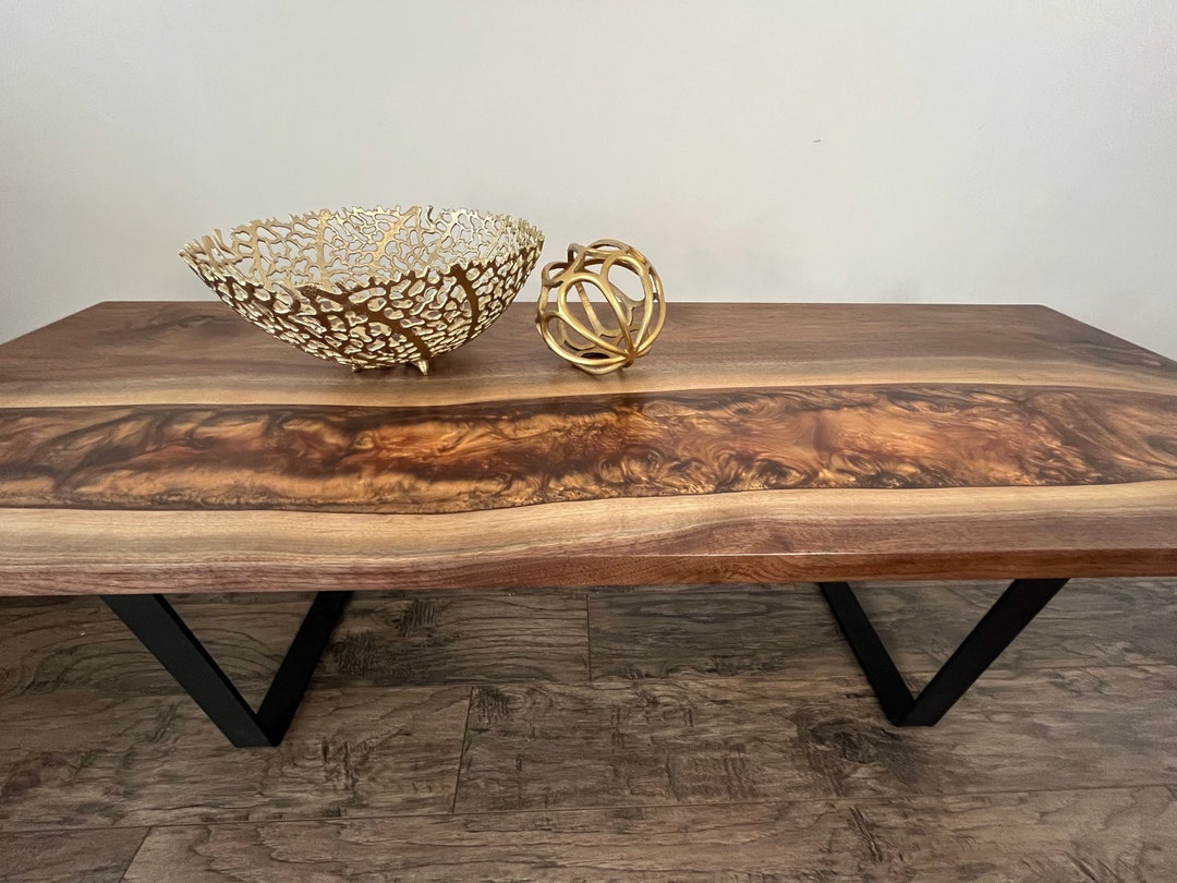 Walnut-epoxy Lava Table - Etsy