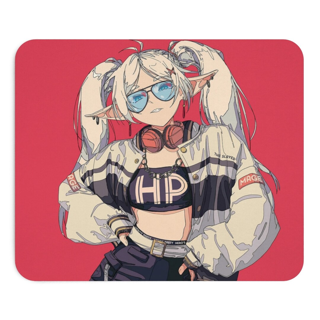 Pink Pop Princess Anime Girl Mousepad Vibrant Hair Pop Look Print ...