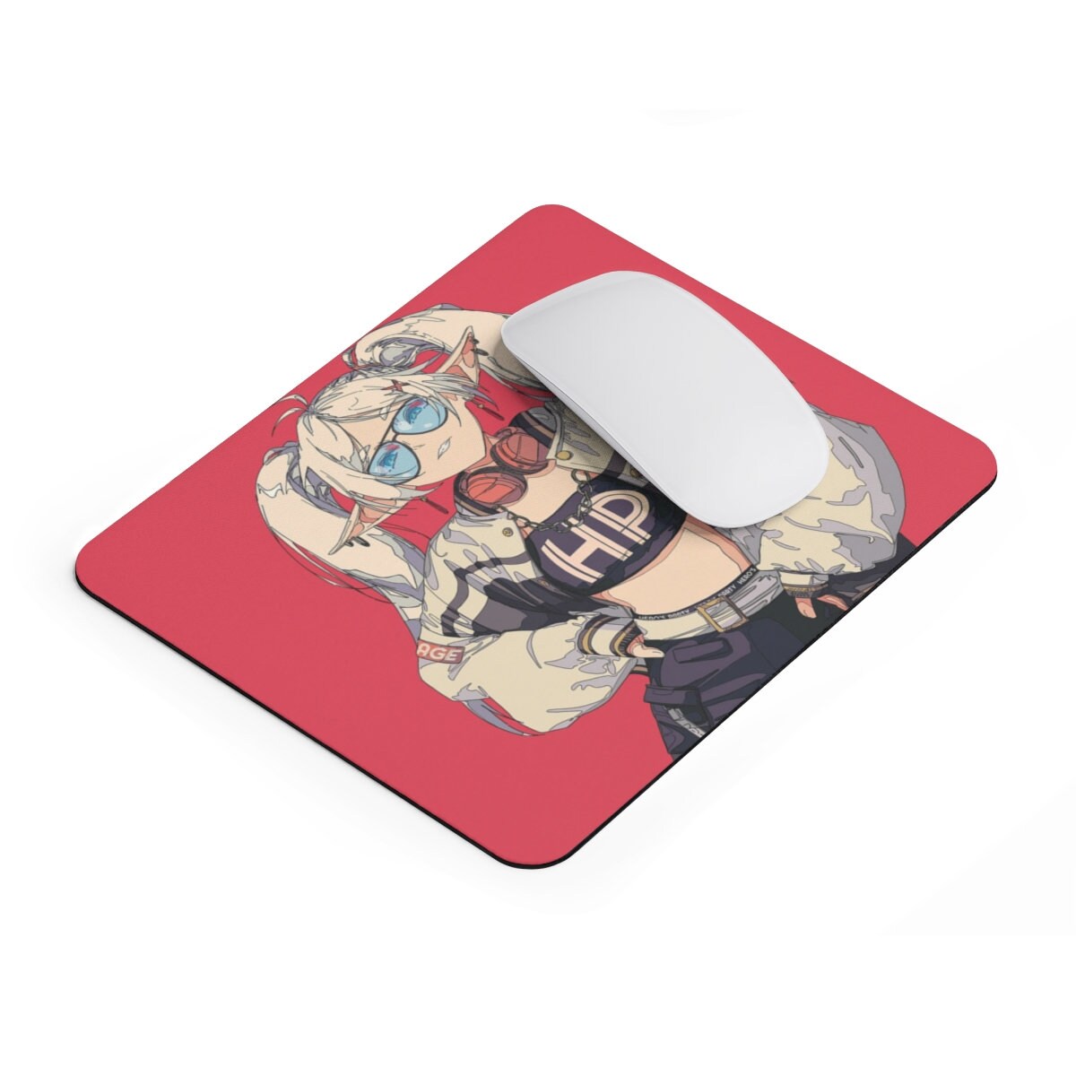 Pink Pop Princess Anime Girl Mousepad Vibrant Hair Pop Look Print ...