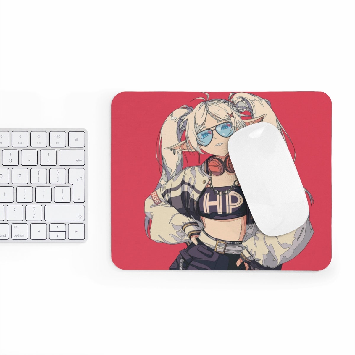 Pink Pop Princess Anime Girl Mousepad Vibrant Hair Pop Look Print ...