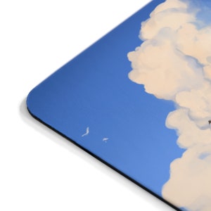 Pink Sakura Samurai Mousepad Anime Girl With Dog and Cherry Blossoms ...