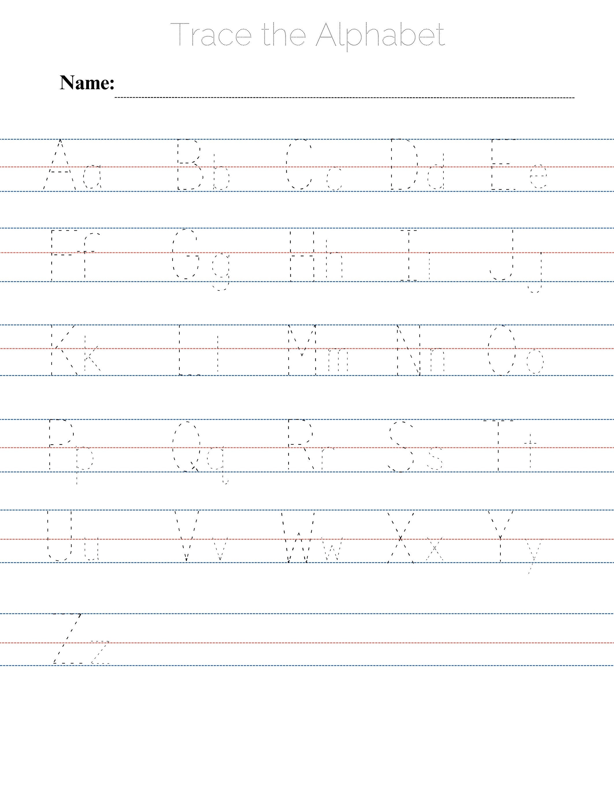 Kids Letter Tracing Worksheets - Etsy
