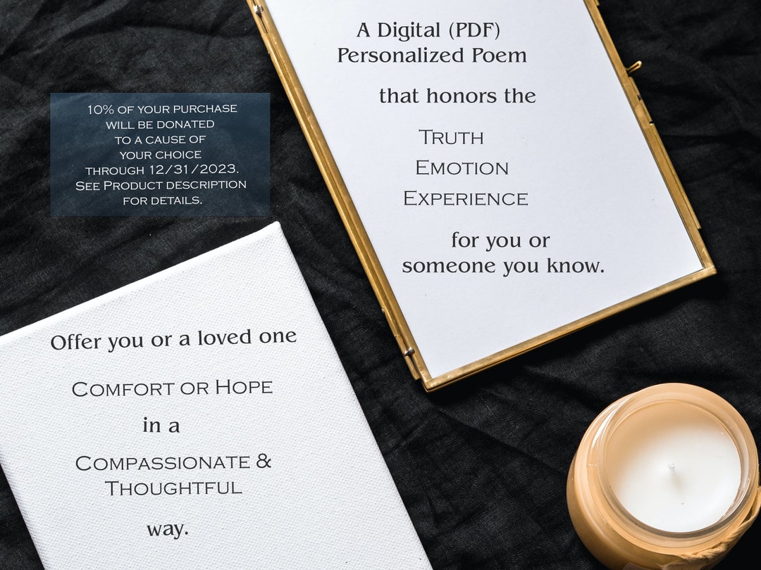Personalized Poem for Difficult Life Event, Healing, Personal Struggles ...