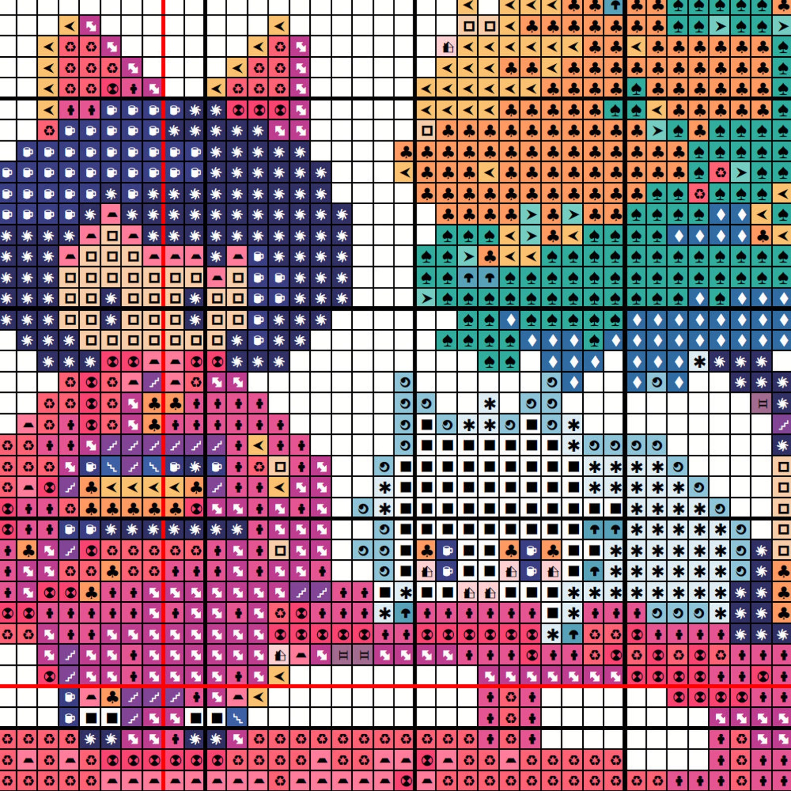 Counted Cross Stitch PDF Pattern "geisha’s Koi Observation on the ...