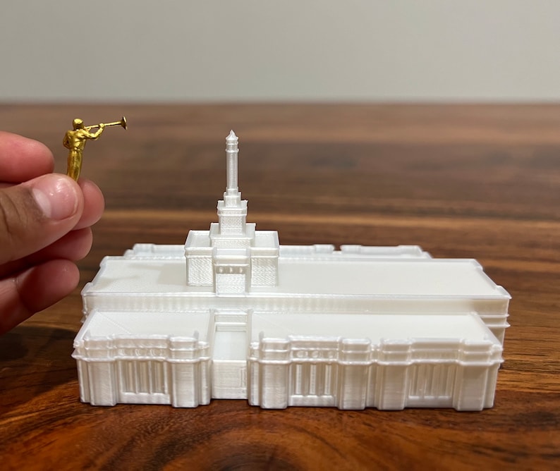 LDS Temple 3D Print With Moroni - Etsy