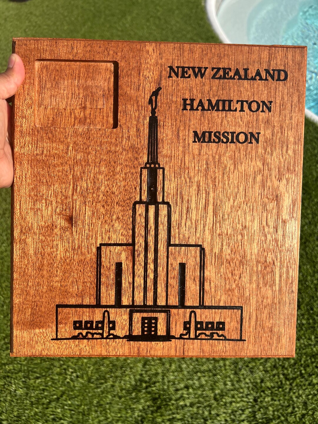 CUSTOM ENGRAVING LDS Missionary Plaque in Mahogany Wood, Display Your ...