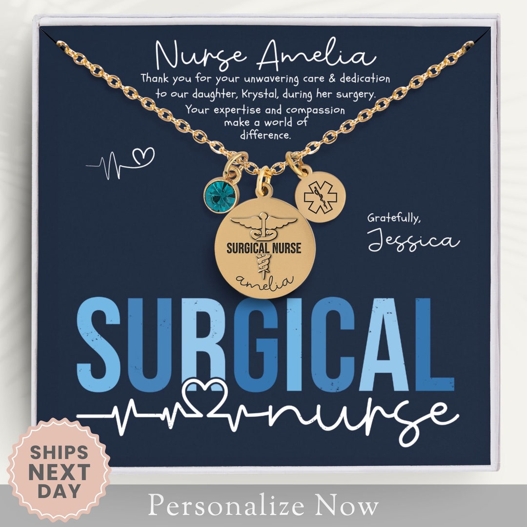 Personalized Surgical Nurse Necklace Gift for Surgical Nurse Jewelry ...