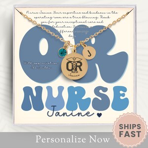 Personalized Operating Room Nurse Necklace Gift for Thank You OR Nurse ...