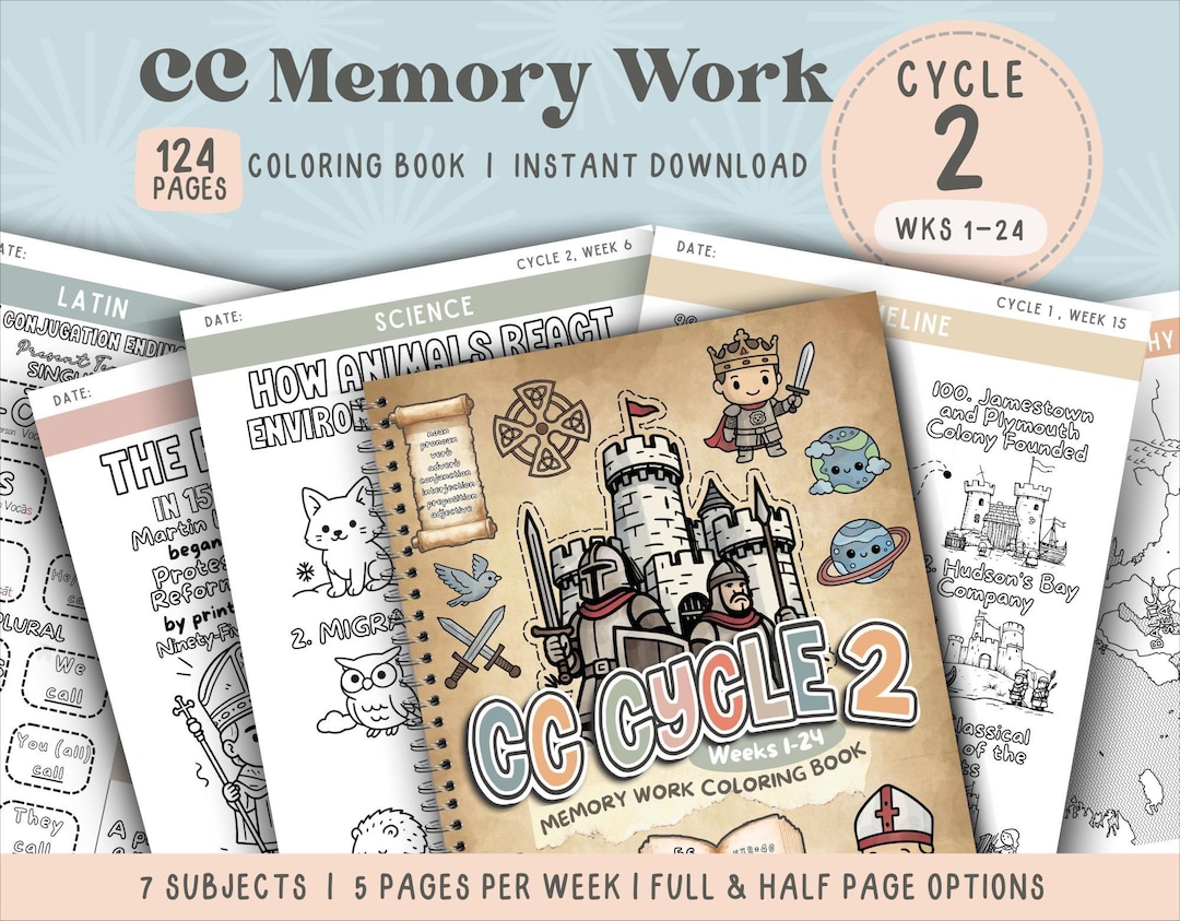 CC Cycle 2 Coloring Book Gift for Classical Conversations Student CC ...