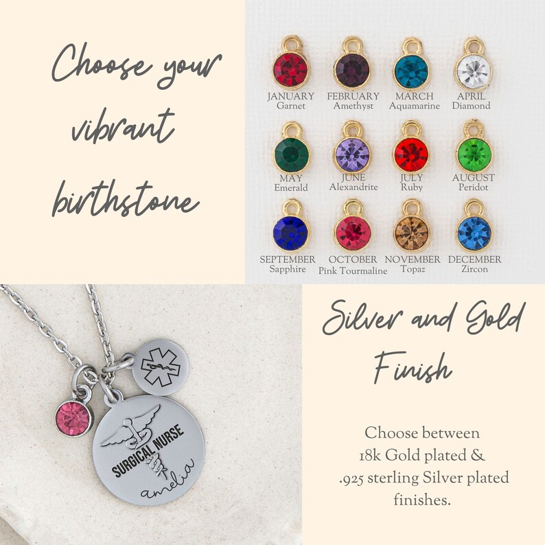 Personalized Surgical Nurse Necklace Gift for Surgical Nurse Jewelry ...