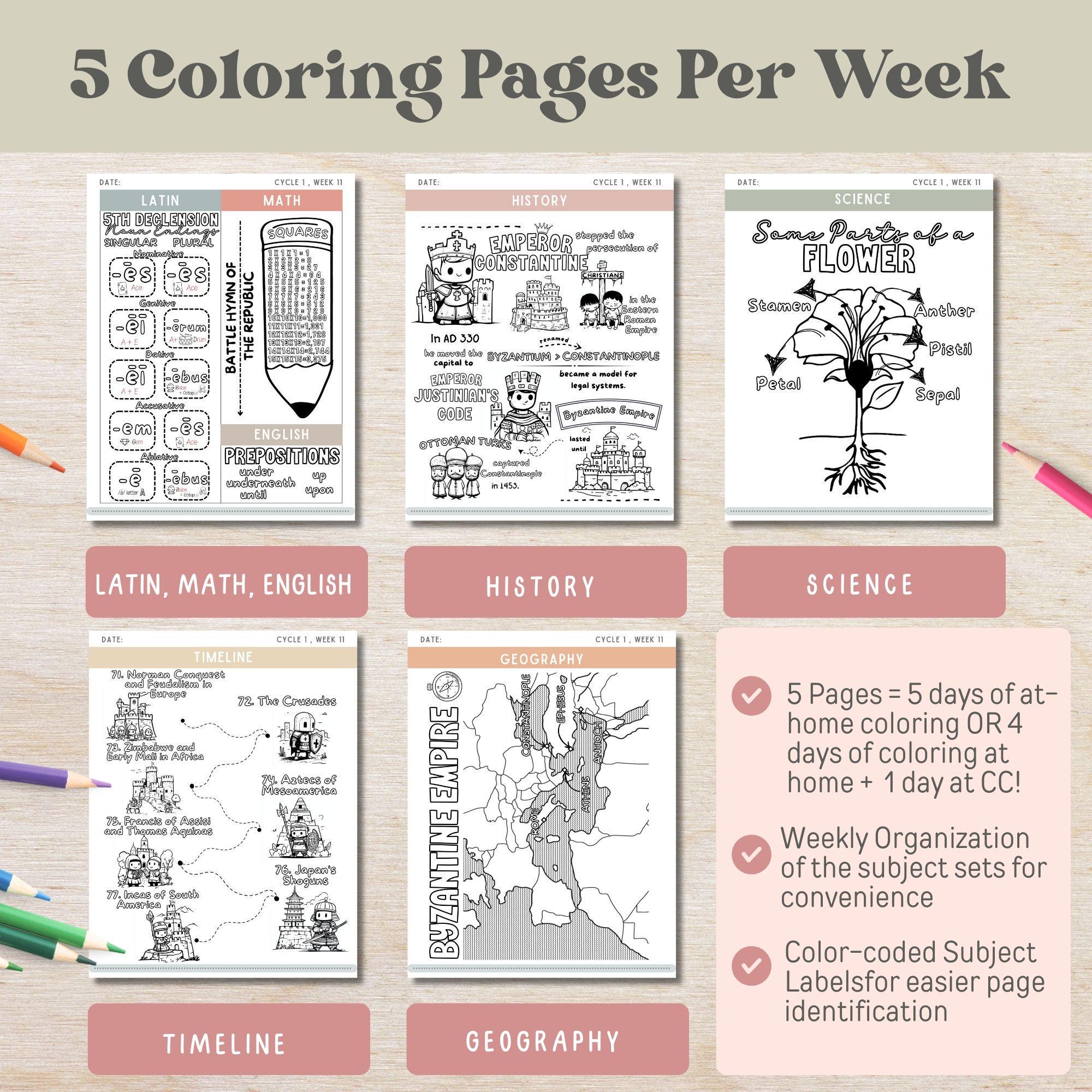 CC Cycle 1 Coloring Book Gift for CC Tutor Resource Classical ...