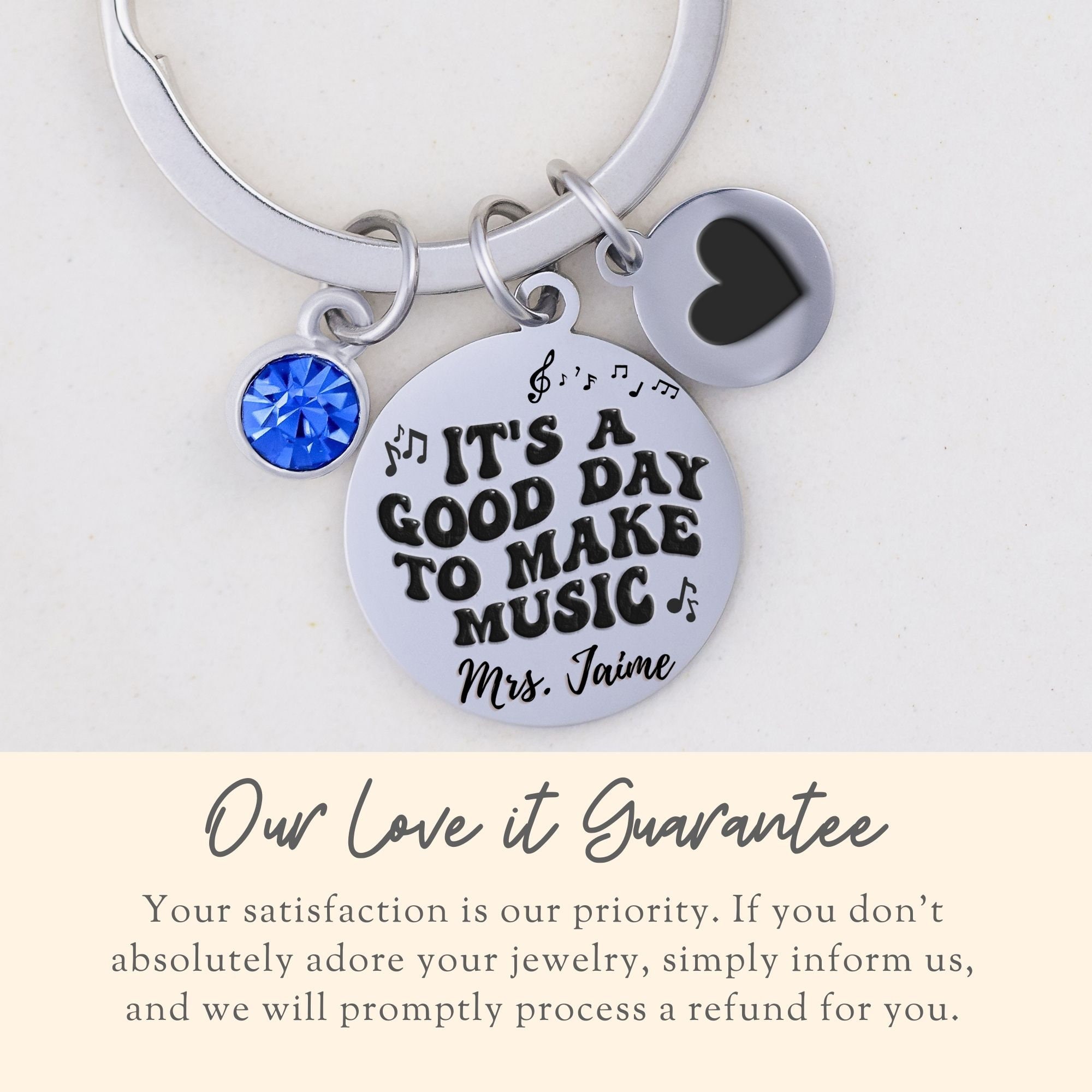 Personalized Music Teacher Keychain Gift for School Music Teacher ...