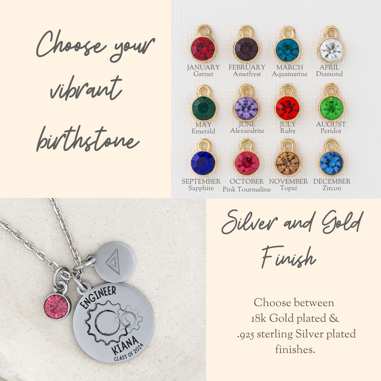 Personalized Engineer Graduation Necklace for Engineering Graduate Gift ...