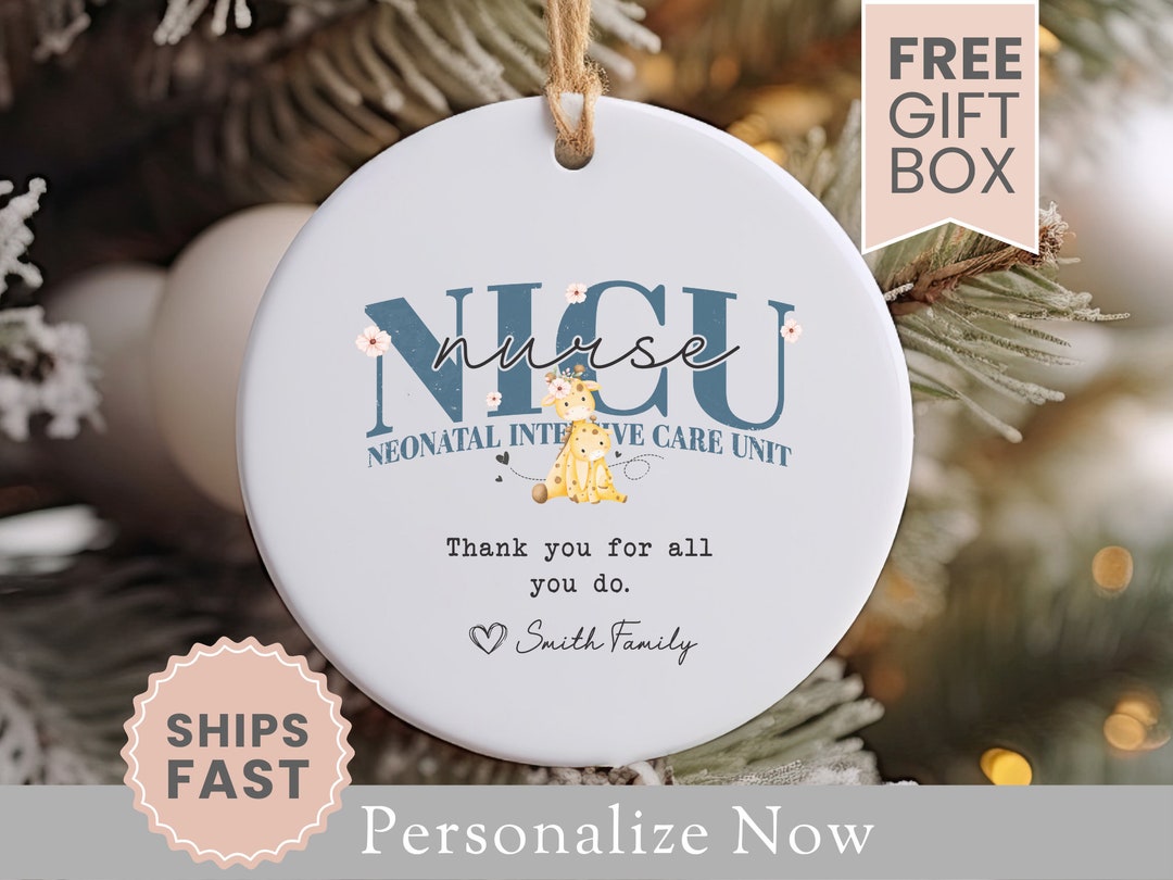 Personalized NICU Nurse Ornament Gift for NICU Nurse Keepsake Christmas ...