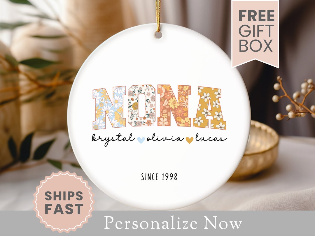 Personalized Nona Ornament Gift for Nona Keepsake Mothers Day Gift Nona ...