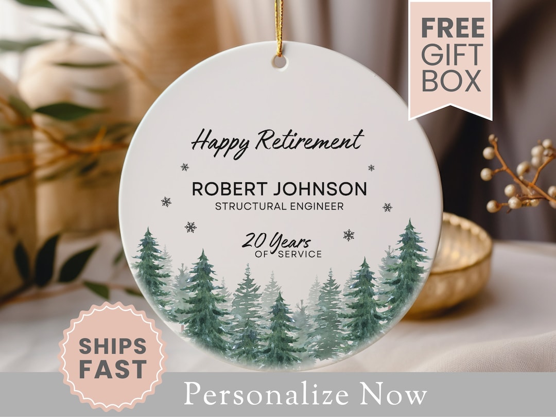 Personalized Retirement Ornament Gift for Retiree Keepsake Retirement ...