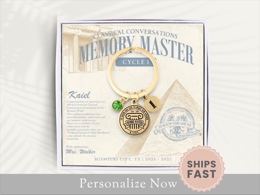 Personalized Cycle 1 Memory Master Keychain Gift for Memory Master ...