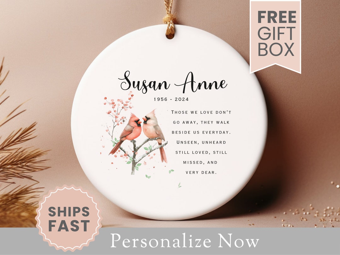 Personalized Sympathy Ornament Gift Bereaved Family Keepsake Memorial ...