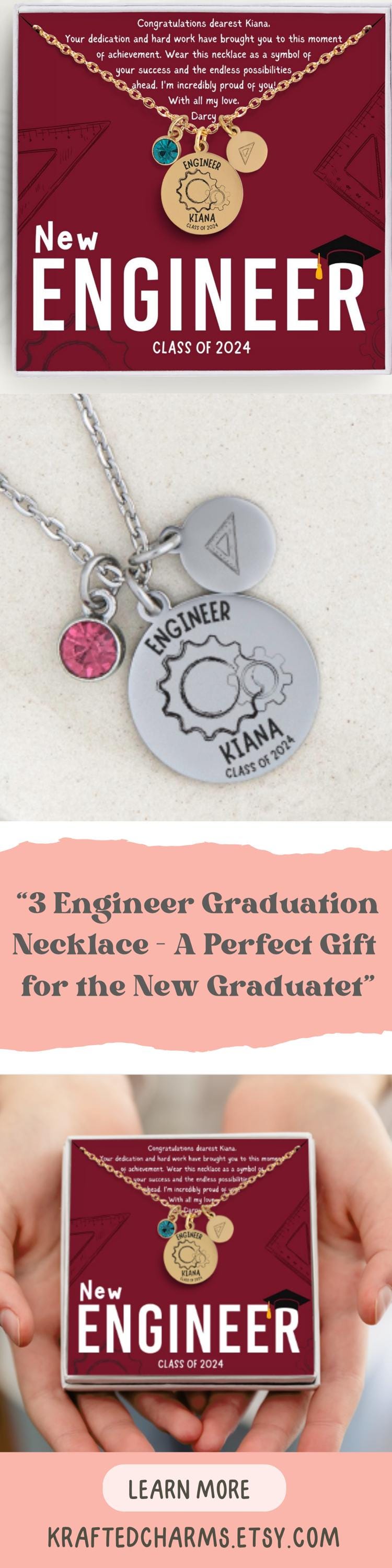 Personalized Engineer Graduation Necklace for Engineering Graduate Gift ...