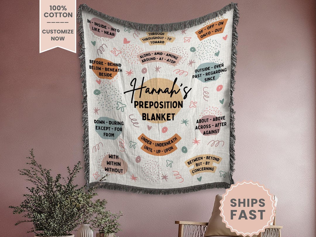 Personalized CC Preposition Woven Blanket Gift for CC Director Tapestry ...
