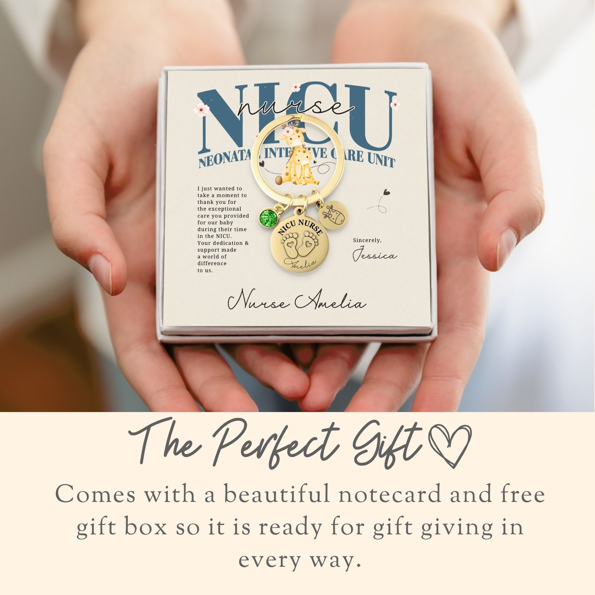 Personalized NICU Nurse Keychain Gift for Neonatal ICU Nurse Key Chain ...