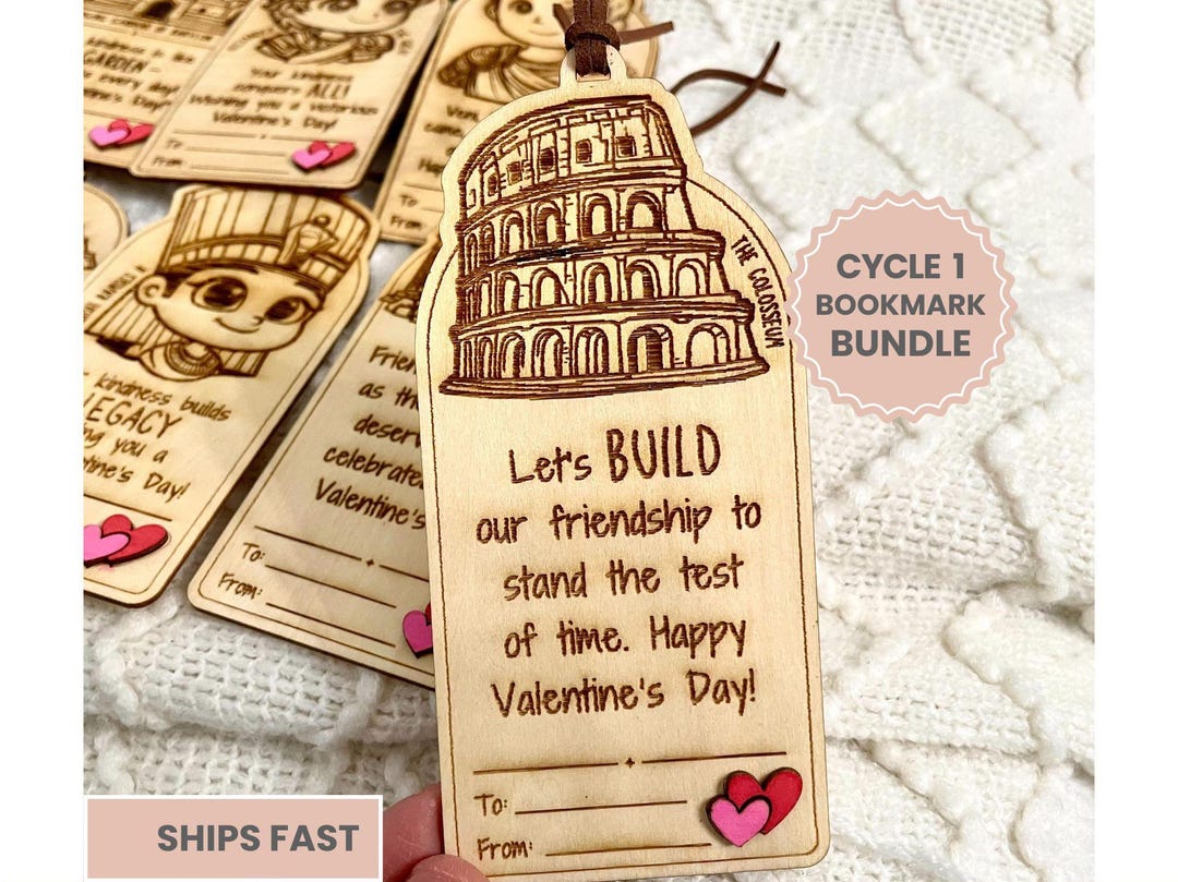 CC Cycle 1 Valentine Wooden Bookmark Gift for CC Class Exchange ...