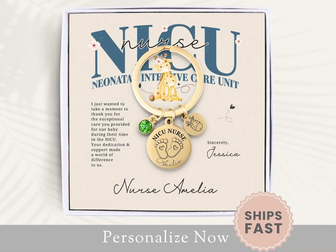 Personalized NICU Nurse Keychain Gift for Neonatal ICU Nurse Key Chain ...