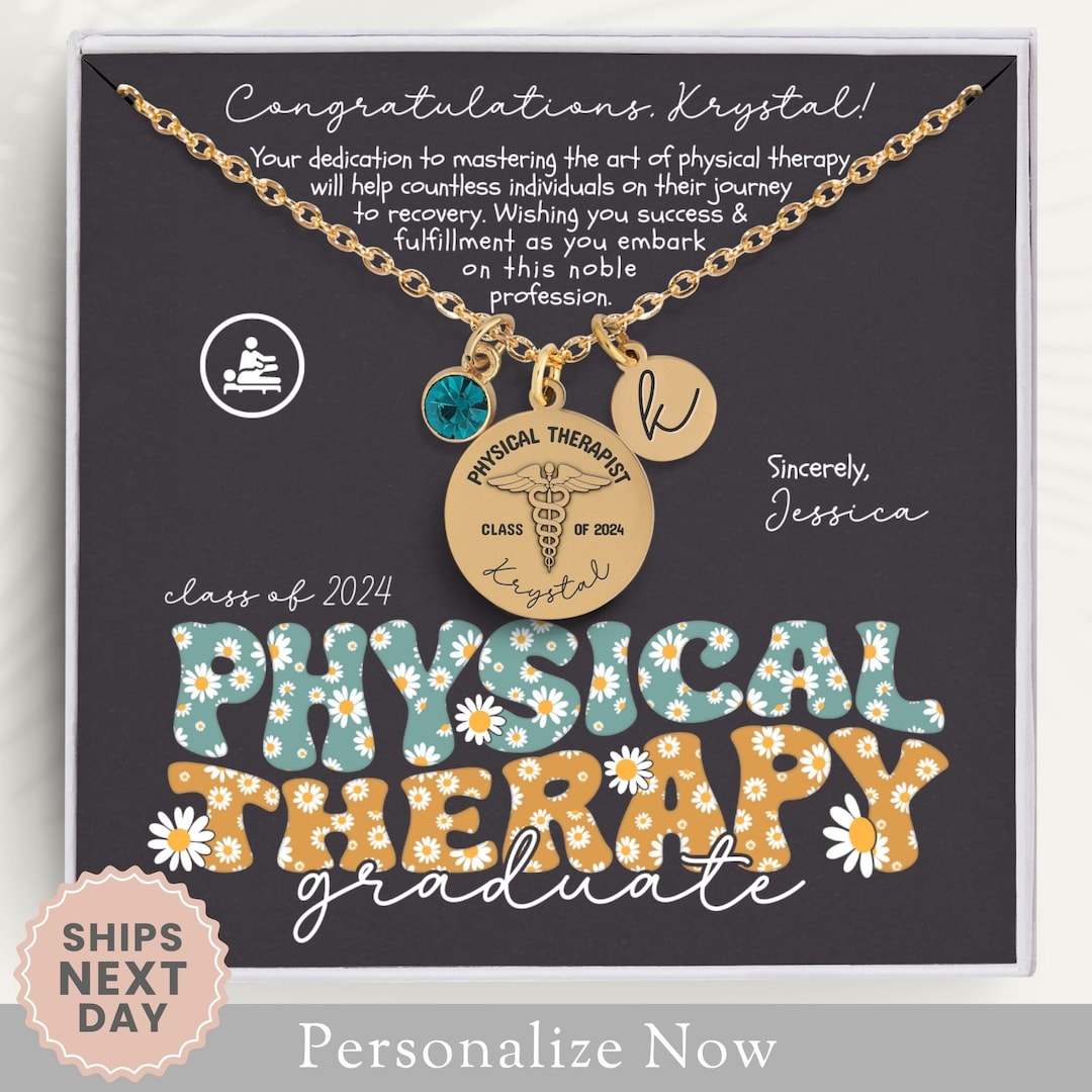 Personalized Physical Therapist Graduation Necklace New Therapist Gift ...