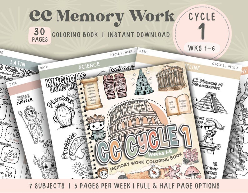 CC Cycle 1 Coloring Book Gift for CC Student Classical Conversations ...