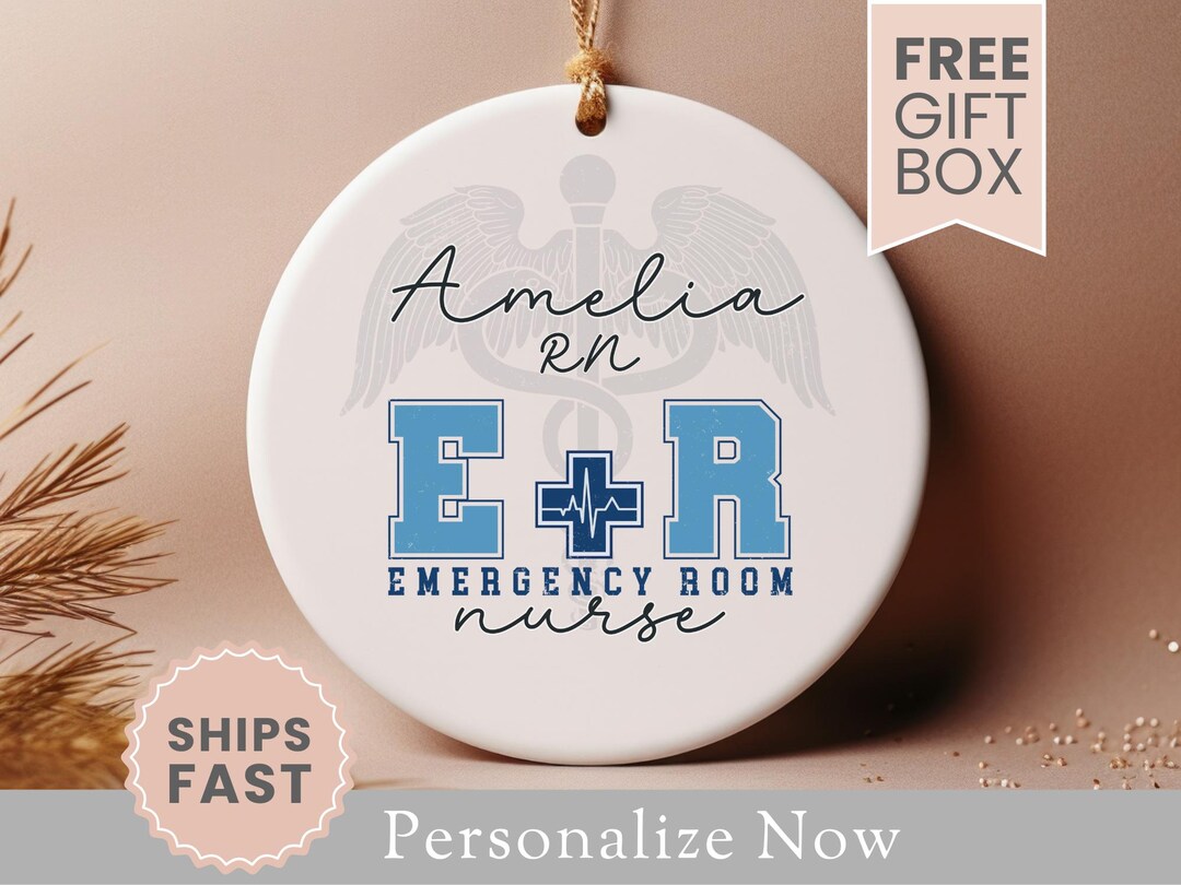 Personalized ER Nurse Ornament Gift for ER Nurse Keepsake Nurse ...