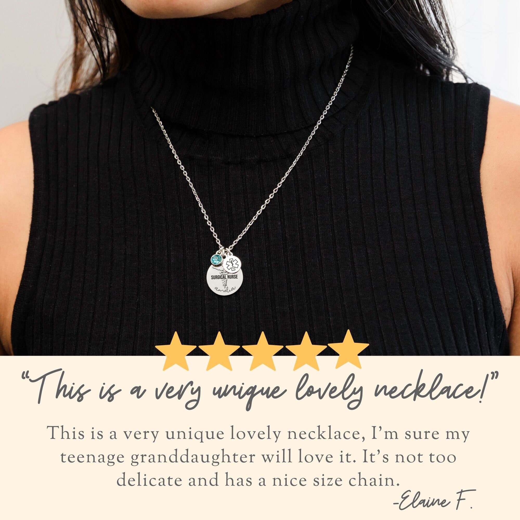 Personalized Surgical Nurse Necklace Gift for Surgical Nurse Jewelry ...