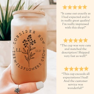 Personalized Bible Verse Frosted Glass Cup Gift for Christian ...