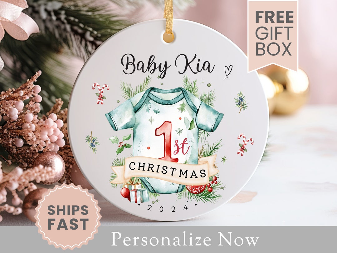Personalized Baby First Christmas Ornament Gift for New Mom Keepsake ...