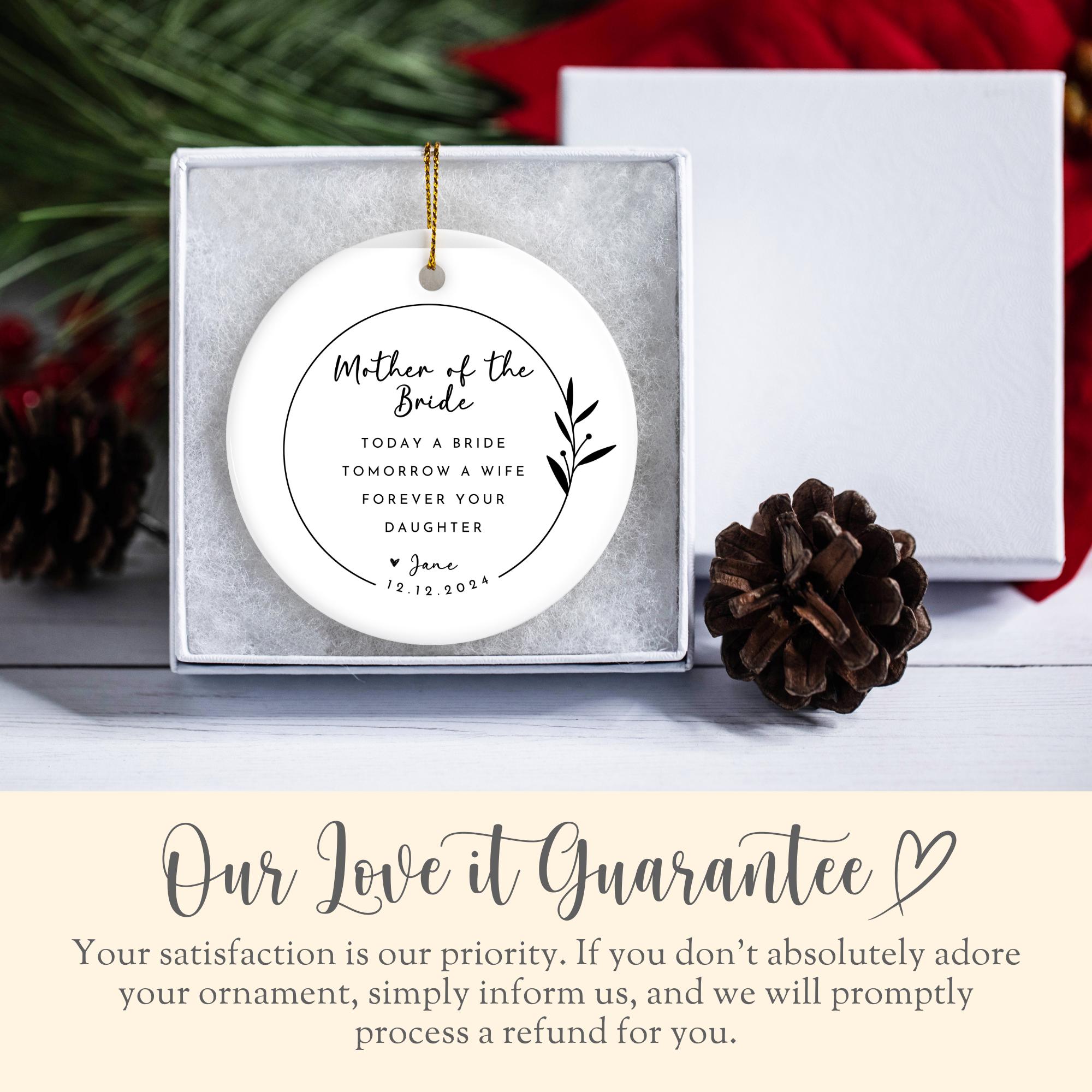 Personalized Mother of the Bride Ornament Gift for Mom of Bride ...